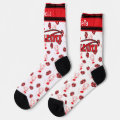 Red, Black and White Cheerleader Girl Socks | Zazzle