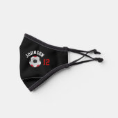 Red, Black and White ⚽ Soccer Ball Premium Face Mask | Zazzle