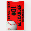 Red Black Baseball Team Banner | Zazzle