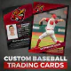Red & Black Baseball Trading Card, Baseball Card | Zazzle
