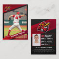 Red & Black Baseball Trading Card, Baseball Card | Zazzle
