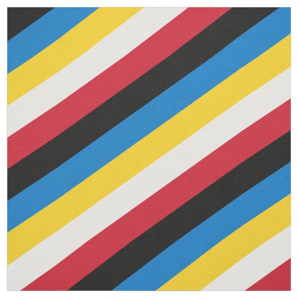 White and Black Colored Striped Pattern Fabric | Zazzle