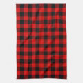 Red Black Buffalo Lumberjack Check Plaid Pattern Towel | Zazzle