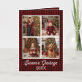 Red & Black Buffalo Plaid Custom Name and Text Card | Zazzle