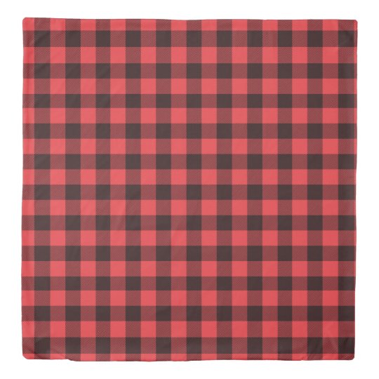 Red Black Buffalo Plaid Pattern Duvet Cover | Zazzle.com