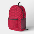 Red Black Checkerboard Printed Backpack | Zazzle