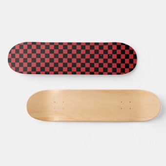 Red & Black Checkerboard Skateboard | Zazzle