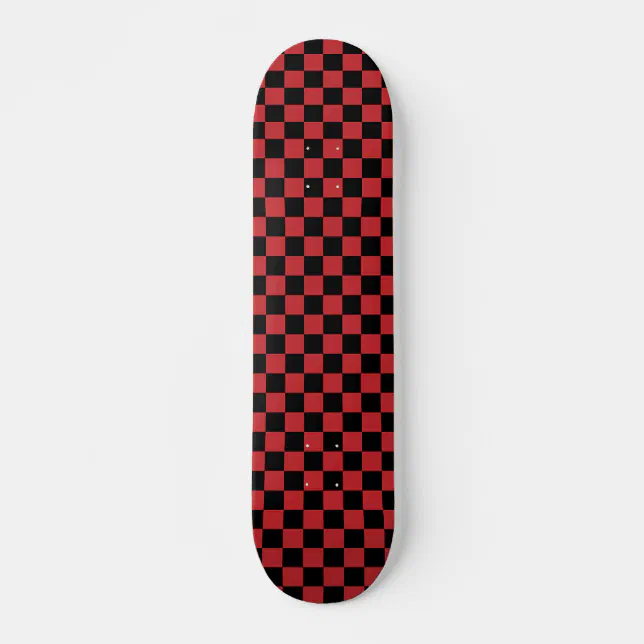 Red & Black Checkerboard Skateboard | Zazzle