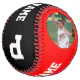Red Black Custom Softball Player Photo Name Number | Zazzle