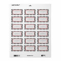 Red & Black Damask #4 Dots Shipping Label | Zazzle