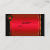 Red Black Gold Elegant Boutique Red Profile Business Card | Zazzle