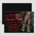Red Black Gold Sneakers Sneaker Ball Invitation | Zazzle