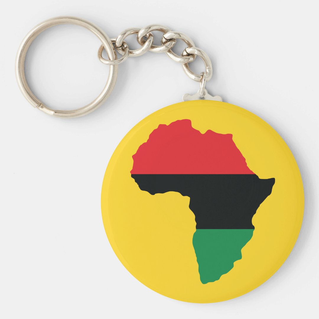 Red, Black & Green Africa Flag Keychain | Zazzle