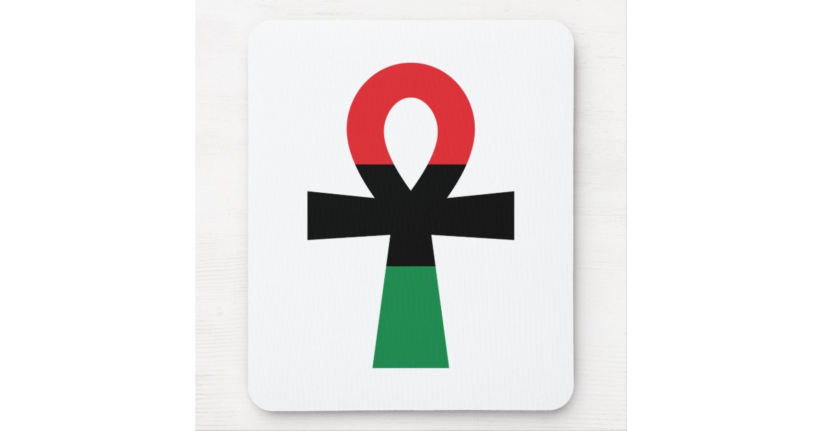 Red, Black & Green Ankh Mouse Pad | Zazzle
