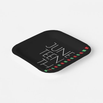Red Black Green Juneteenth Paper Plates | Zazzle