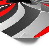 Red Black Grey Abstract Poster | Zazzle