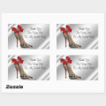 Red Black high Heel Shoe Party Favor Stickers | Zazzle