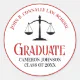 Red Black Law School Graduation Keepsake Classic Round Sticker | Zazzle