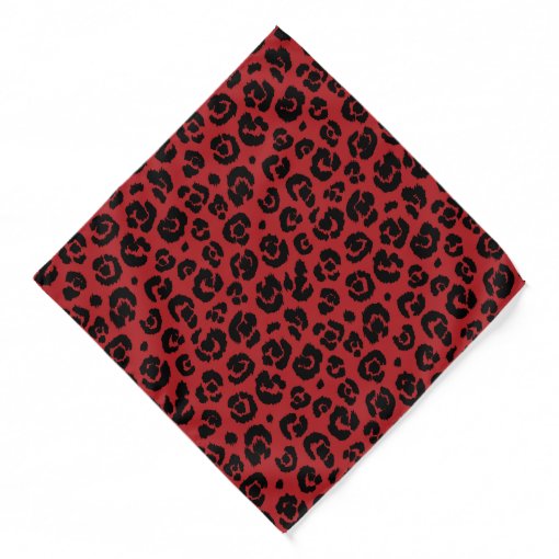 Red Black Leopard Print Bandana | Zazzle