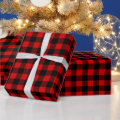 Red Black Lumberjack Buffalo Plaid Pattern Wrapping Paper | Zazzle
