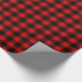 Red Black Lumberjack Buffalo Plaid Pattern Wrapping Paper | Zazzle