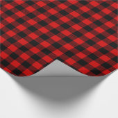 Red Black Lumberjack Buffalo Plaid Pattern Wrapping Paper | Zazzle