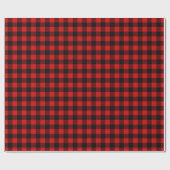 Red Black Lumberjack Buffalo Plaid Pattern Wrapping Paper | Zazzle