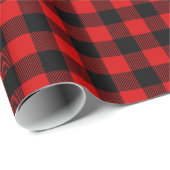 Red Black Lumberjack Buffalo Plaid Pattern Wrapping Paper | Zazzle