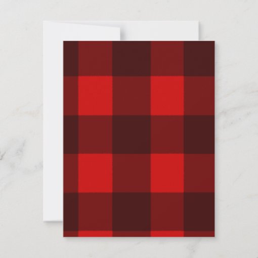 Red & Black Plaid Birthday Party Invitation | Zazzle