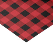 Red Black Plaid Checker Rustic Monogram Initial Tissue Paper | Zazzle
