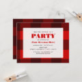 Red & Black Plaid Party Invitation | Zazzle