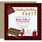 Sledding Birthday Party Invitation | Zazzle.com
