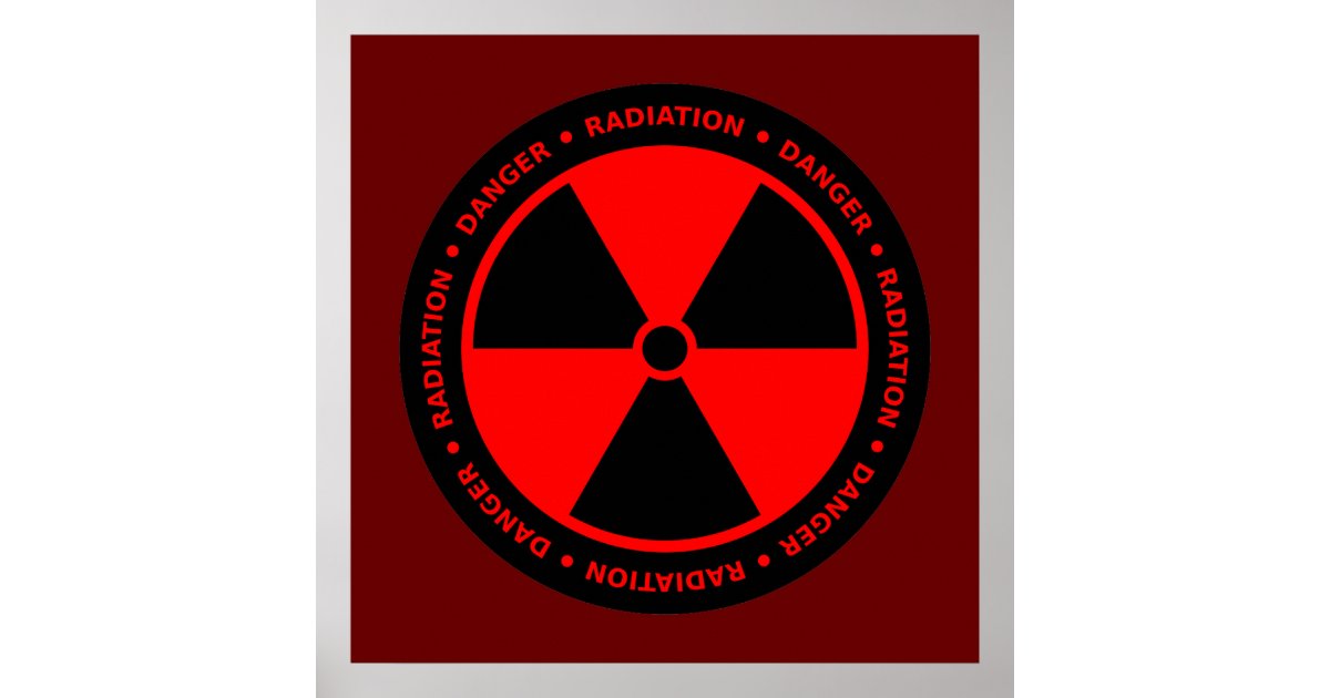 Red & Black Radiation Warning Poster | Zazzle