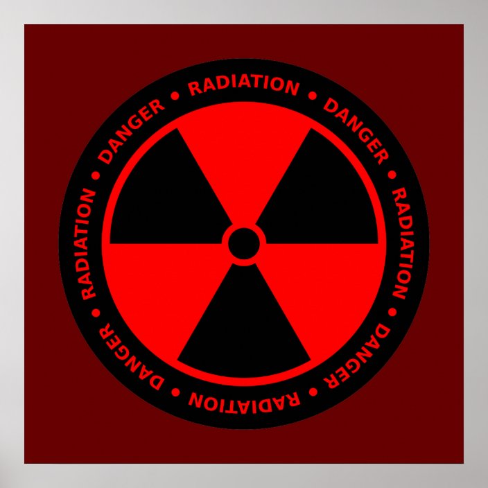 Red & Black Radiation Warning Poster | Zazzle.com