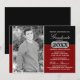 Red/Black Silver Plate Graduation Invitation | Zazzle
