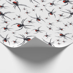Red & Black Spider Pattern Wrapping Paper | Zazzle