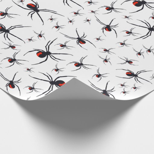 Red & Black Spider Pattern Wrapping Paper | Zazzle