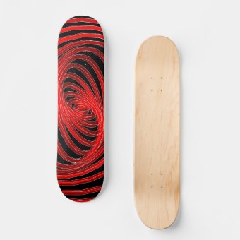 Red & Black Spiral Graphics: Custom Skateboard | Zazzle