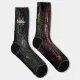 Red black tree mossy wood bark cool Monogram Socks | Zazzle