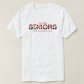 Red & Black Two-Color Seniors Sliced Letters T-Shirt | Zazzle