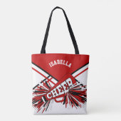Red, Black & White Cheerleader Design Tote Bag | Zazzle
