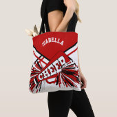 Red, Black & White Cheerleader Design Tote Bag | Zazzle