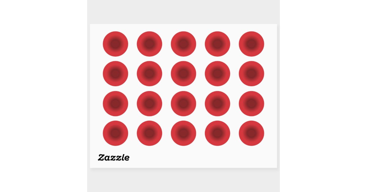 Red Blood Cell Classic Round Sticker | Zazzle