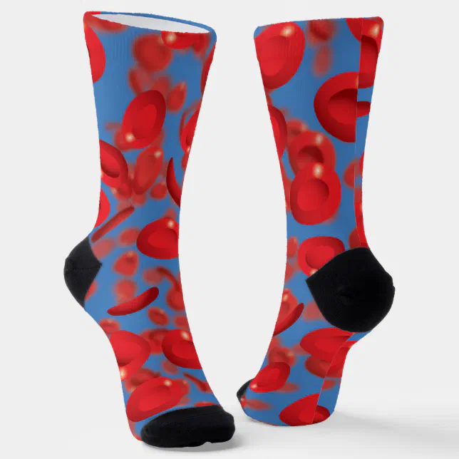 Red Blood Cells Cool Modern Socks | Zazzle