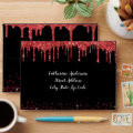 Red blood glitter dripping black vampire gothic envelope | Zazzle
