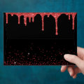 Red blood glitter dripping black vampire gothic envelope | Zazzle