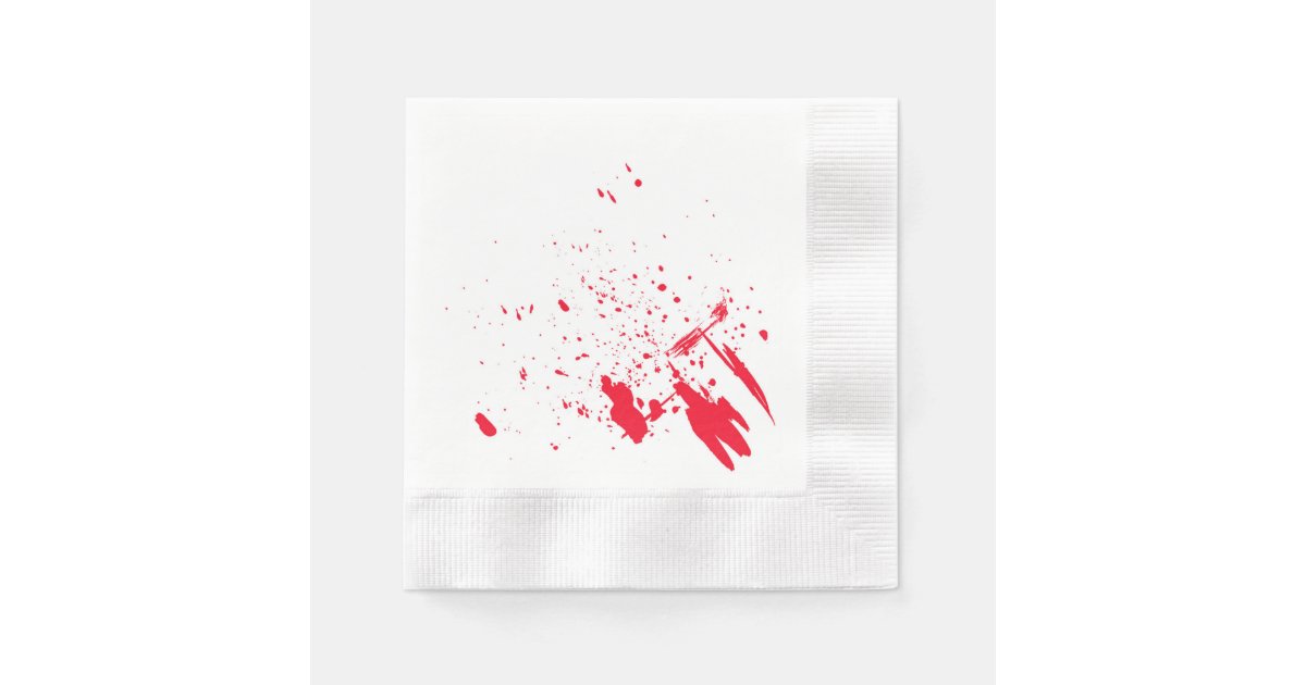 Red Blood Splatter Paper Napkins | Zazzle