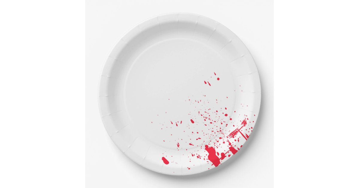 Red Blood Splatter Paper Plates | Zazzle