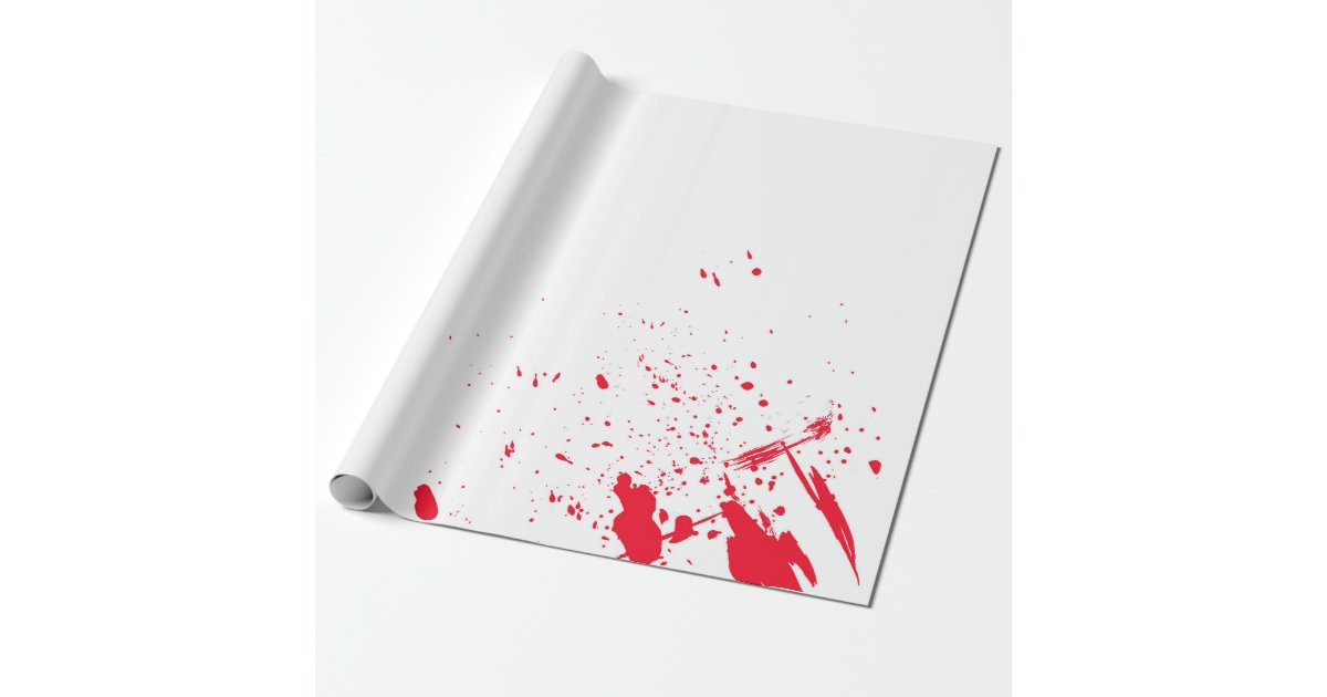 Red Blood Splatter Wrapping Paper | Zazzle