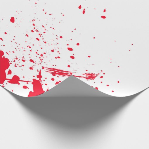 Red Blood Splatter Wrapping Paper | Zazzle